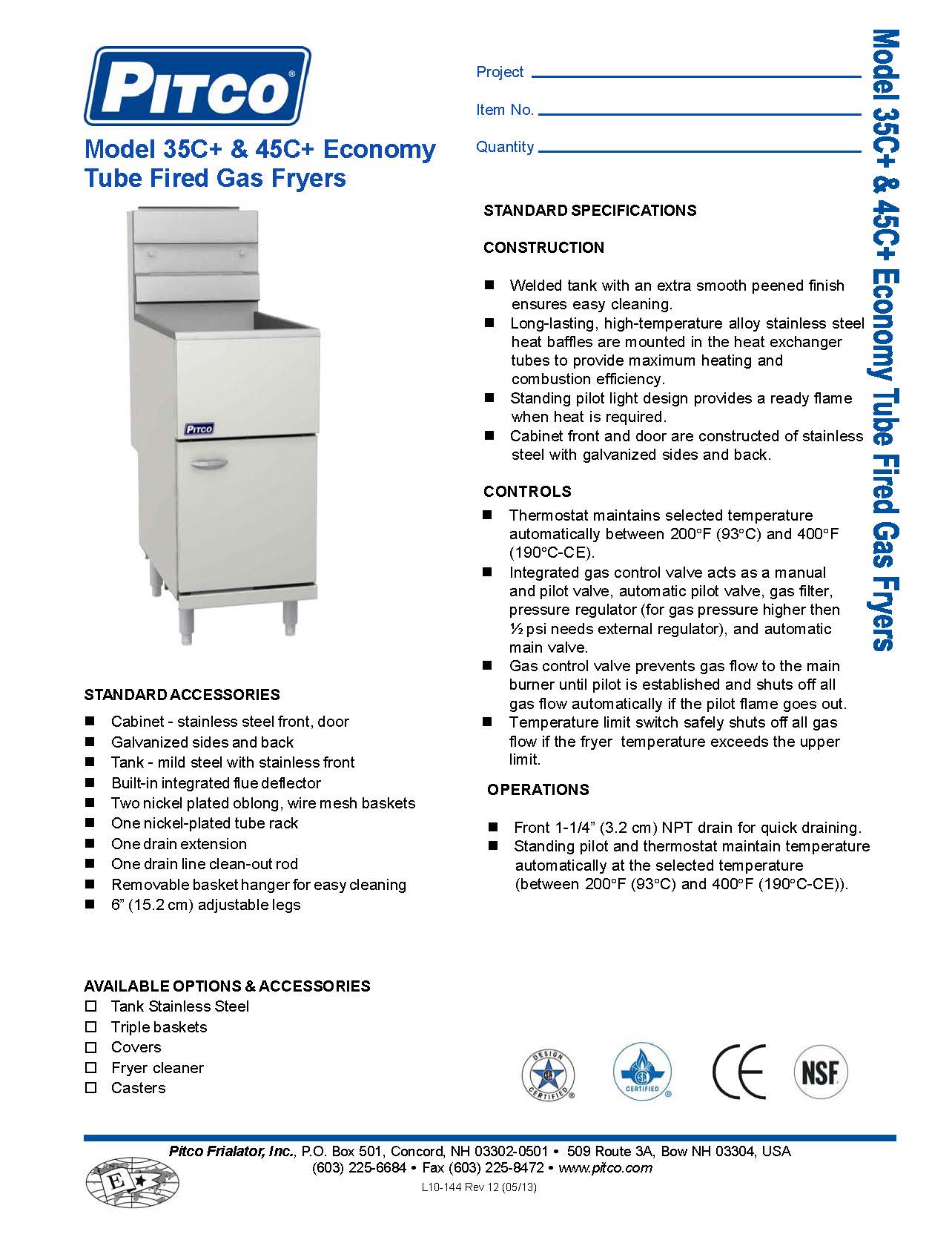 Pitco Deep Fryer – A. Caplan Company